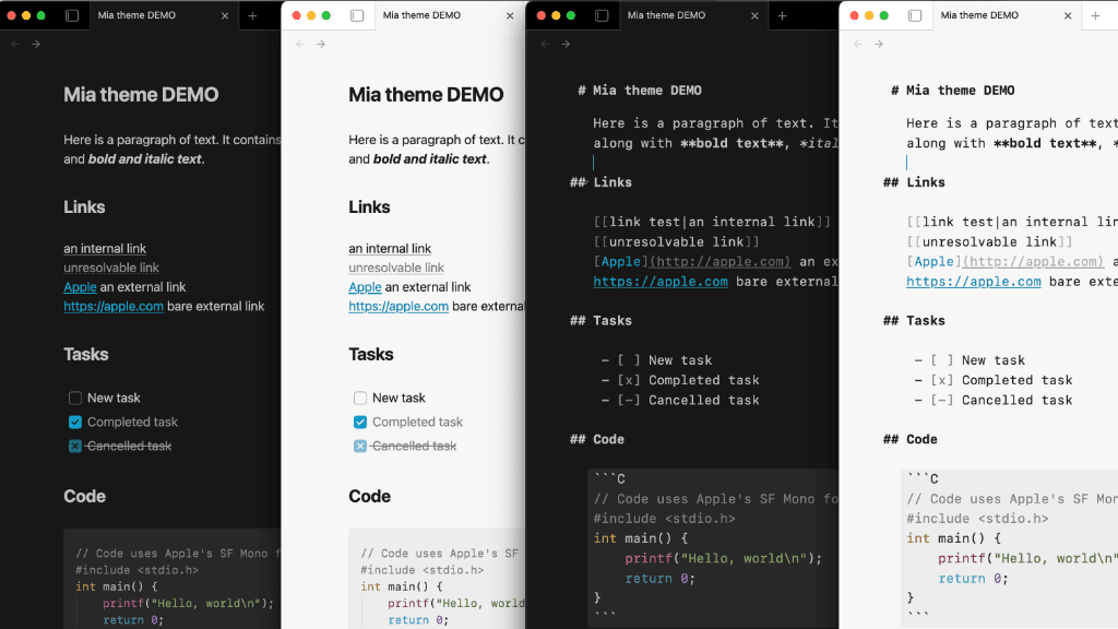 Mia – Obsidian Theme · Obsidian Stats